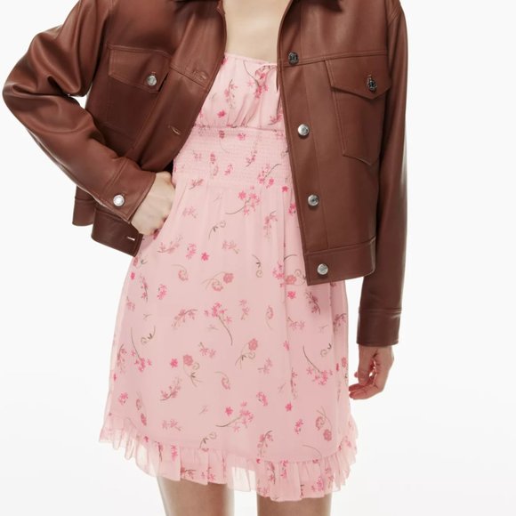 Wilfred | Dresses | Aritzia Pink Floral Dress | Poshmark